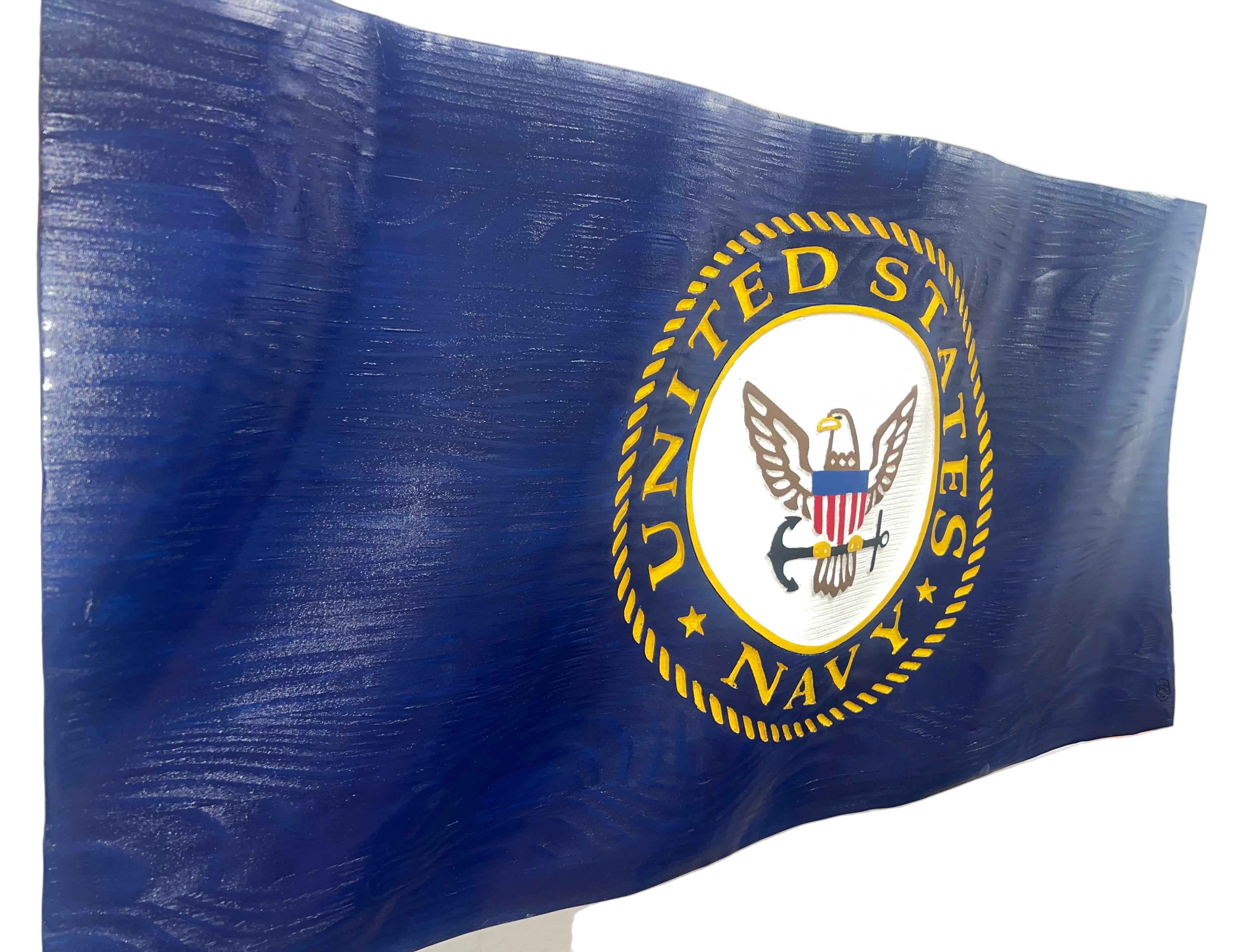 Navy Custom Jack — 3D Wooden Military Flag Wall Art – Custom Jacks